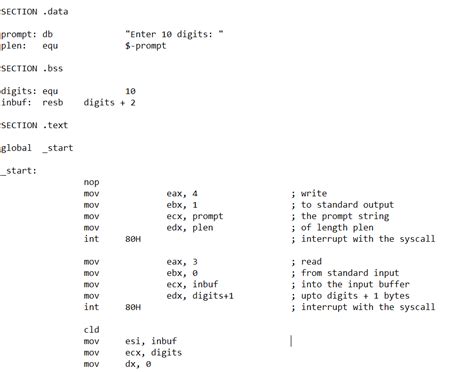 Comment Each Instruction With A Description Of What Chegg