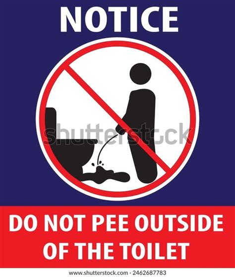 Do Not Pee Outside Toilet Instruction Stock Vector Royalty Free