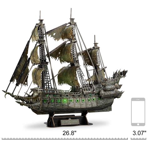 Cubic Fun 3d Puzzle Led Flying Dutchman Ghost Diy T Toy Kit Pirate