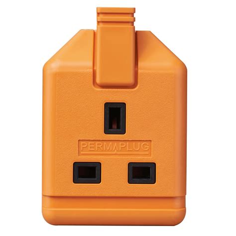 Unbranded 1 Gang Trailing Socket 3 Pin Orange 13 Amp Rubber Extension Socket 13a Uk Jegppj013pt