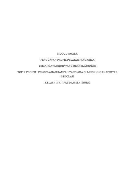 Modul Projek P3 Pdf