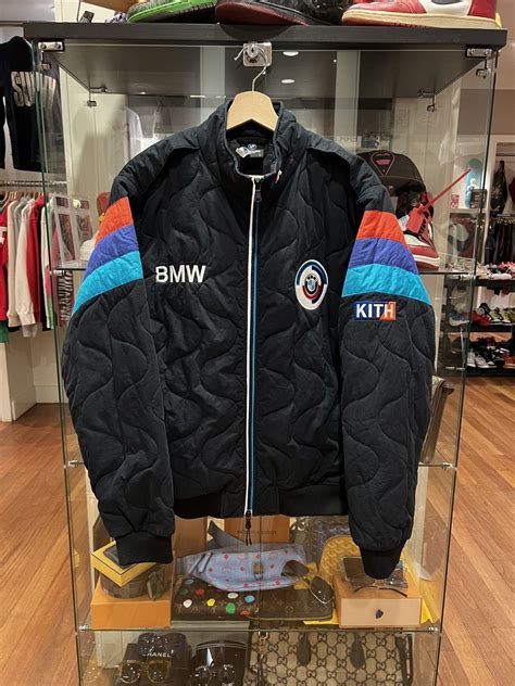 Bmw × Kith Kith Bmw M Class Quilted Racing Jacket Black Grailed