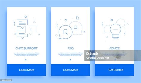도움말 및 지원 개념 온보딩 모바일 앱 페이지 화면 평면 아이콘 Ux Ui 디자인 템플릿 벡터 일러스트레이션 0명에 대한 스톡 벡터 아트 및 기타 이미지 Istock