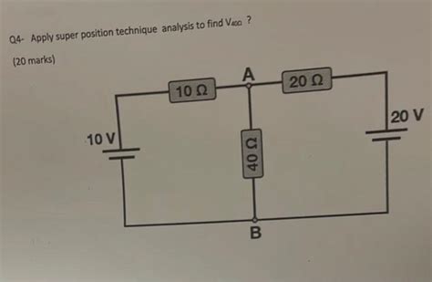 [solved] important electrical circuit q4 apply super pos