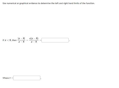 solved use numerical or graphical evidence to determine the