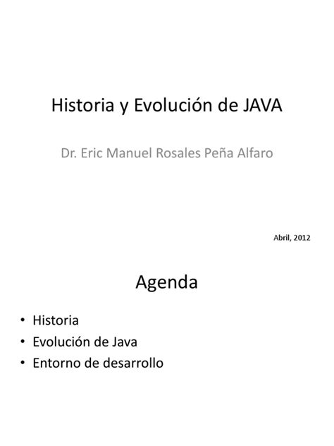 3historia Y Evolución De Java Pdf Entorno De Desarrollo Integrado Java Lenguaje De