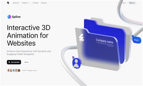 interactive 3d animations for website using spline design by madxkaz