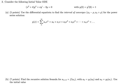 Solved B Points Find The Recursive Solution Fromula Chegg