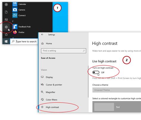 Turn High Contrast On Or Off In Windows