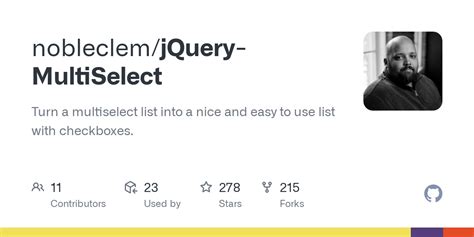 Github Nobleclemjquery Multiselect Turn A Multiselect List Into A