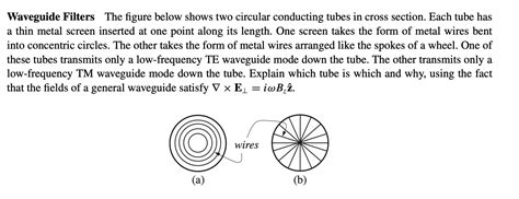Waveguide Filters The Figure Below Shows Two Circular