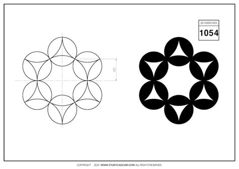 D CAD EXERCISES STUDYCADCAM Technical Drawing Cad Design Cool Art Drawings