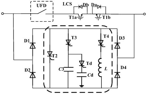 current commutation h bridge type hybrid direct current fault current