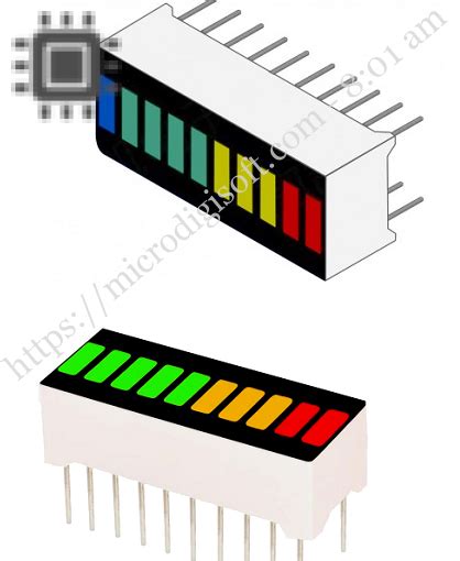 10 Segment Led Bar Graph Display