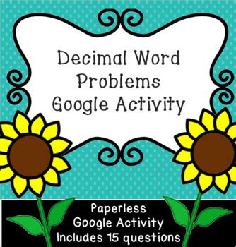 Adding And Subtracting Decimals Word Problems Paperless TPT