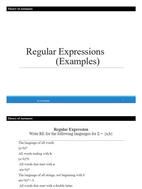 2 Regular Expressions Examples 112749 Pdf String Computer