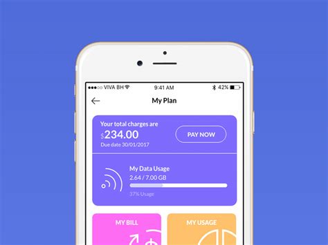 mobile data usage ui kit freebie for figma and adobe xd