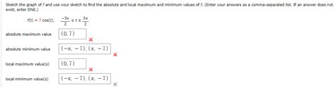 Solved Sketch The Graph Of F And Use Your Sketch To Find The