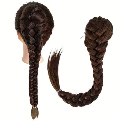 Long Braided Ponytail Fishbone Braids Ponytail Synthetic Hair