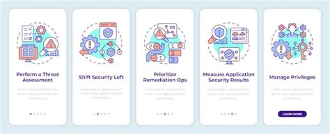 premium vector application security best practices onboarding mobile