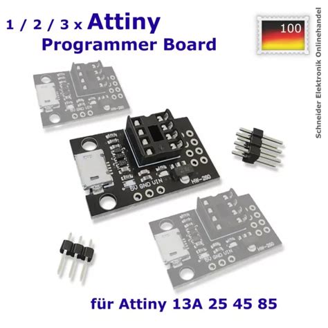 PROGRAMMER BOARD FÜR Atmel Attiny13A Attiny25 Attiny45 Attiny85 DIP8 micro USB EUR 2 60