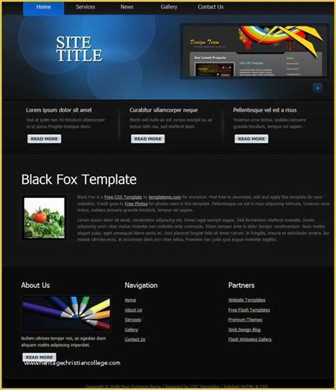 Free HTML Layout Templates Of HTML Website Templates Heritagechristiancollege