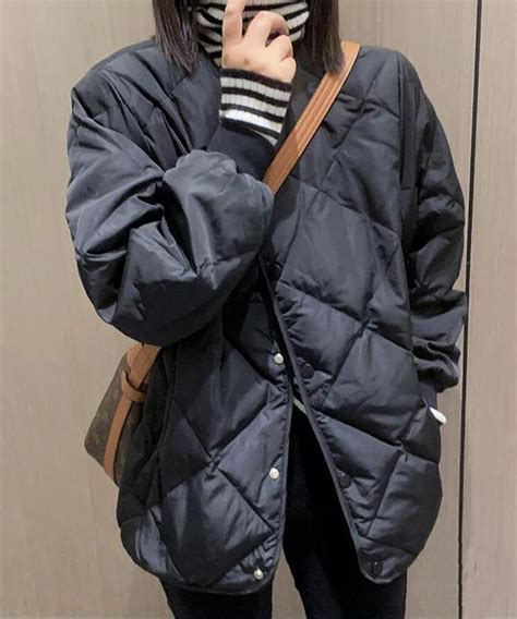 다이아 퀼팅 깔깔이 노카라 빅사이즈 경량 누빔 여성 패딩 점퍼