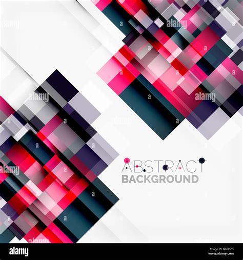 Abstract Blocks Template Design Background Simple Geometric Shapes On White Straight Lines And