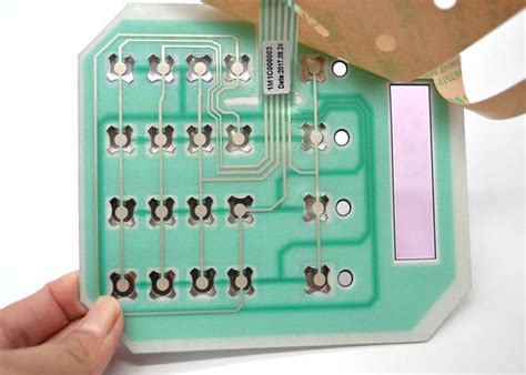 flexible membrane push button switch keyboard with 2 44m connector