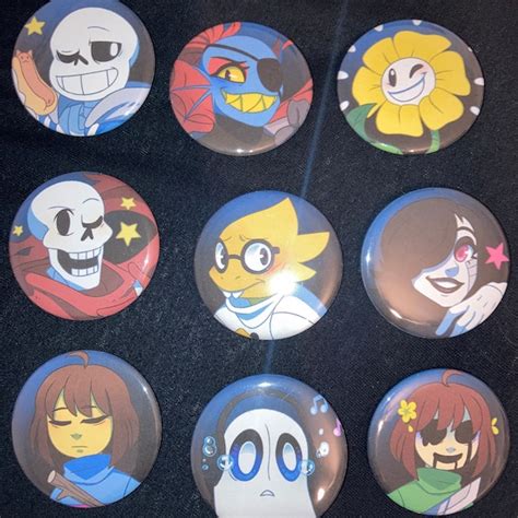 Undertale Button Set Etsy