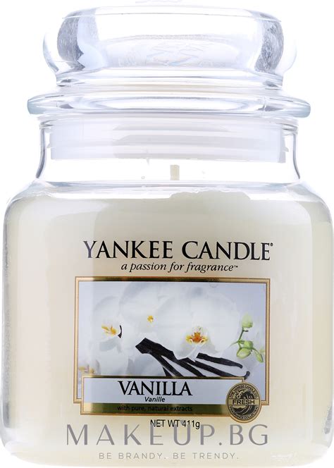 Yankee Candle Vanilla Ароматна свещ Ванилия Makeup Bg