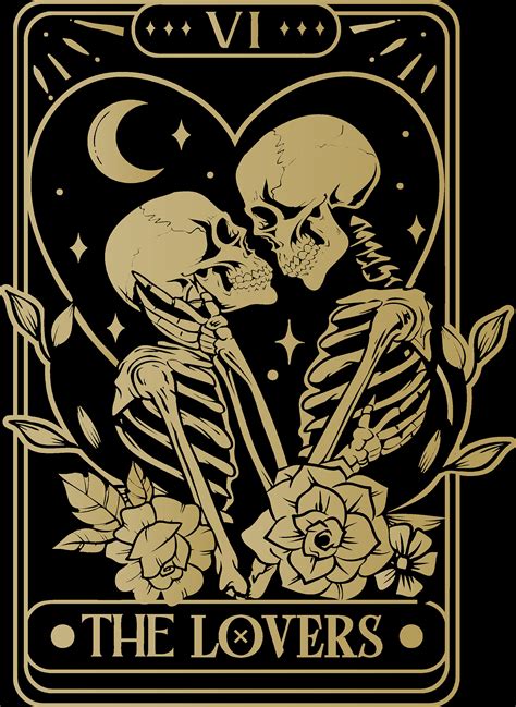 The Lovers Tarot Card Png Etsy