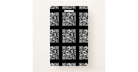 Create A Tiled Qr Code Pattern Editable Colour Id Badge Zazzle