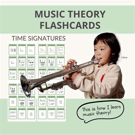 Music Theory Flashcards Printable Music Time Signatures Learning ABRSM Grade 3 Educational