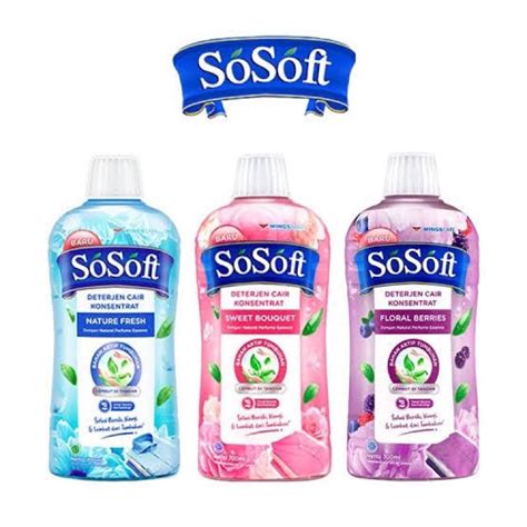 Jual Detergen Liquid So Soft 700ml Shopee Indonesia