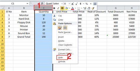 কিভাবে microsoft excel এ রো কলাম হাইড এবং আনহাইড করা যায়