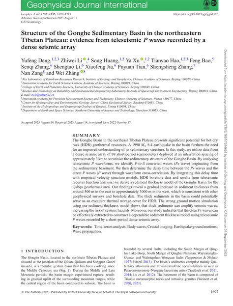 Pdf Structure Of The Gonghe Sedimentary Basin In The Northeastern Tibetan Plateau Evidence