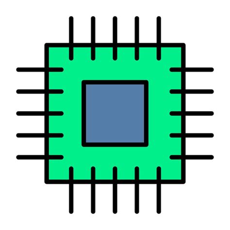Premium Vector Microprocessor Flat Illustration
