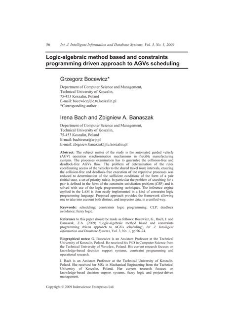 pdf logic algebraic method based and constraints programming driven