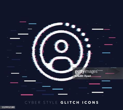 Internet Privacy Glitch Effect Vector Icon Illustration High Res Vector