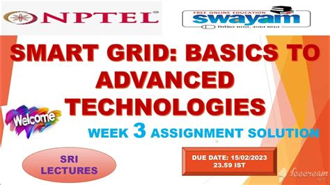 💥week 3💥 🔥100 🔥 💥smart grid basics to advanced technologies assignment