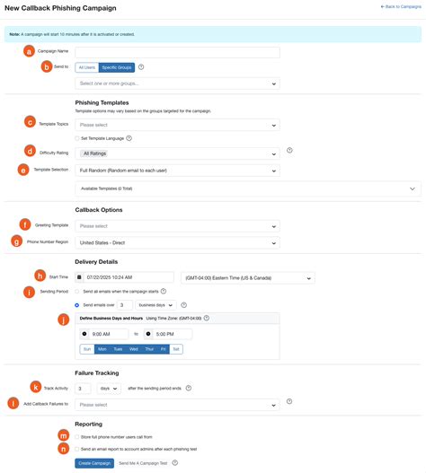 Create And Manage Callback Phishing Campaigns Knowbe4 Knowledge Base