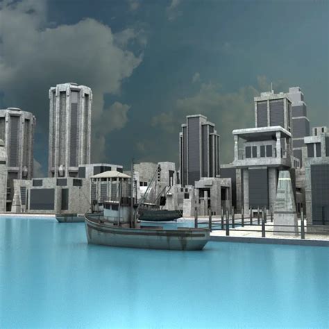Maya City Full View 3d Scene Model