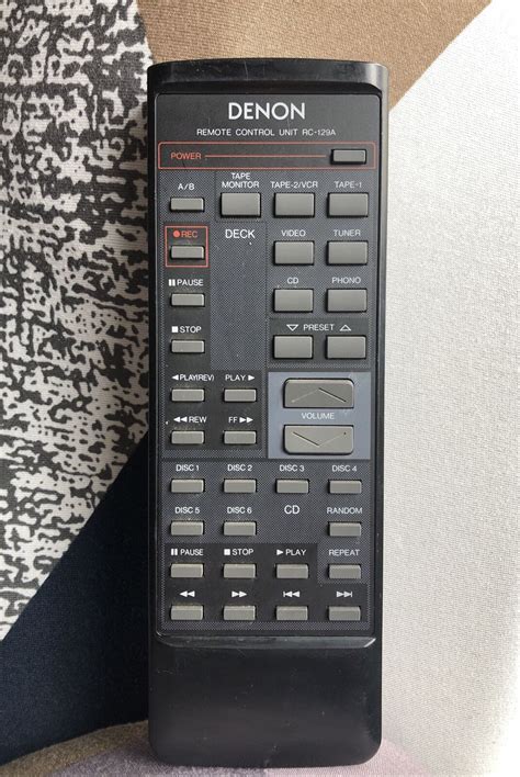 Rare Denon Stereo Remote Control Rc 129a For Dra 335 345 435 454r Ra335