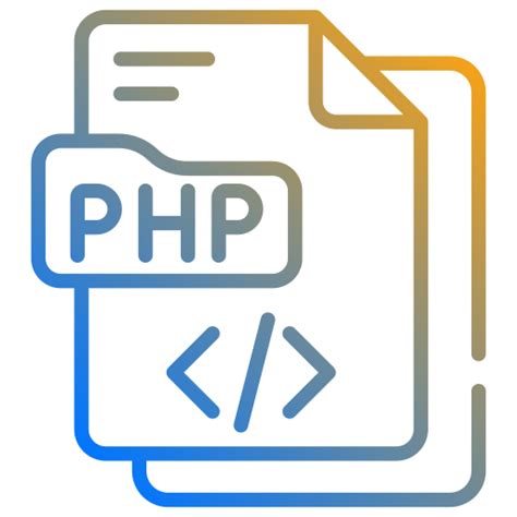 Php Document Generic Gradient Outline Icon Freepik Php Document Generic Gradient Outline Icon Freepik