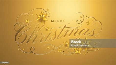 메리 크리스마스 글자 템플릿입니다 황금 별 인쇄 상의 빈티지 그림 붓글씨 편지 인사말 또는 선물 바우처 카드 공휴일에 대한 스톡 벡터 아트 및 기타 이미지 Istock