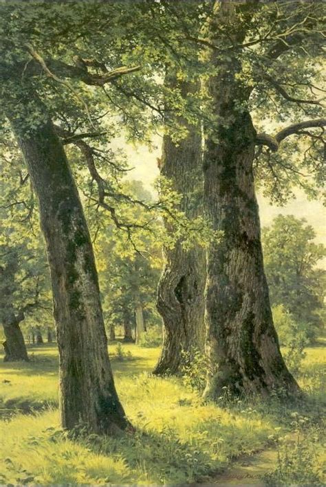 Шишкин И. - Дубы 1887 | Landschaftskunst, Natur gemälde, Landschaftsbau