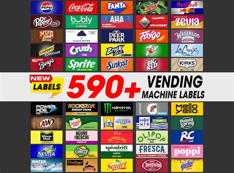 Vending Machine Label More Than 590 High Quality Labels With 300 Dpi