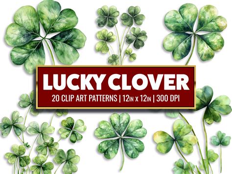Lucky Clover Clipart Graphic By Seamless Senpai · Creative Fabrica