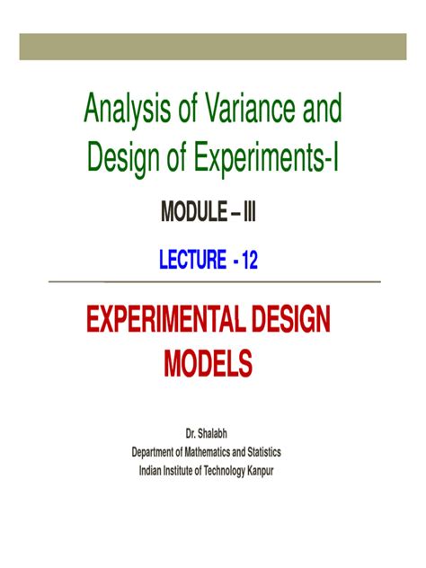Experimental Design And Their Analysis Pdf Mean Squared Error
